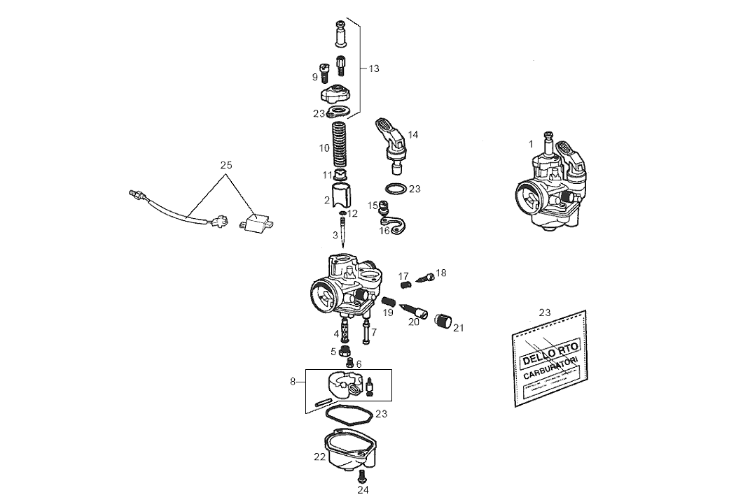 Derbi Senda SM 50 2T 2ª ED DRD 2002-2003 – Carburateur Automatische St ...