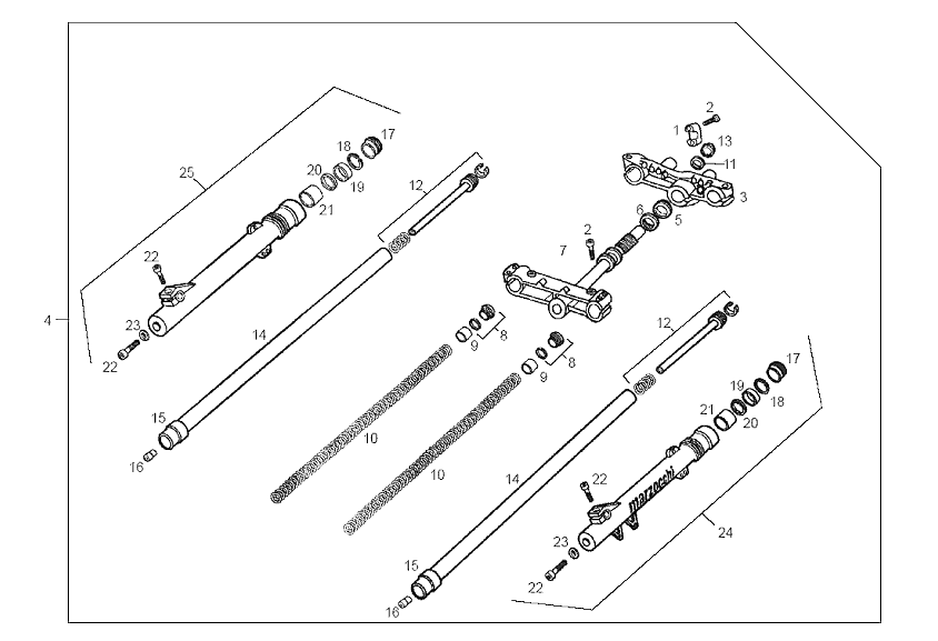 Derbi Senda SM 50 2T DRD Edition E2 2005 – Vork – Fresh Parts