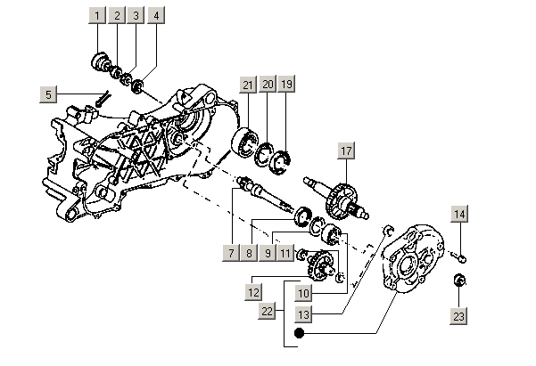 Gilera ICE 50 2T E2 2002-2005 – Aandrijfschacht – Fresh Parts