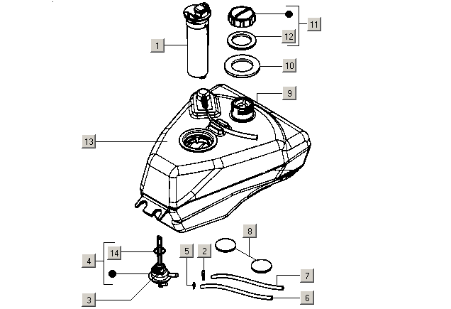 Gilera ICE 50 2T E2 2002-2005 – Benzinetank – Fresh Parts