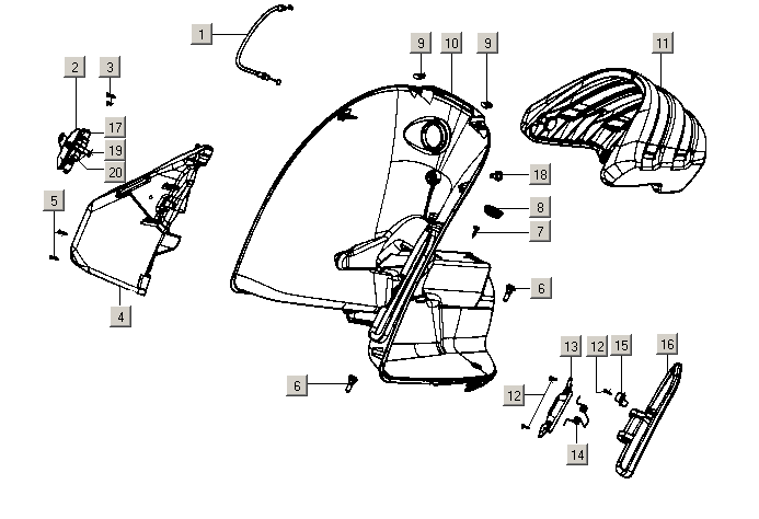 Gilera ICE 50 2T E2 2002-2005 – Binnenbekleding – Fresh Parts