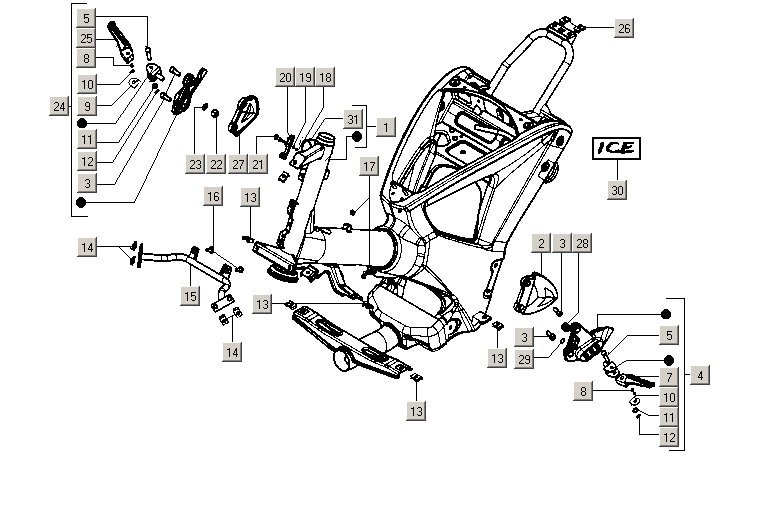 Gilera ICE 50 2T E2 2002-2005 – Chassis Frame – Fresh Parts