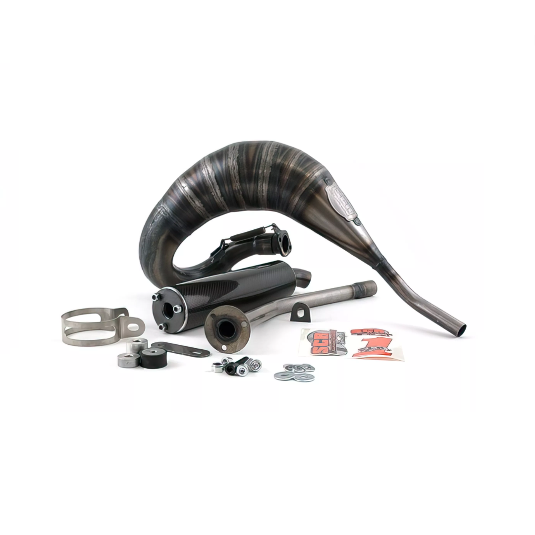 SCR Corse Uitlaat Racing Line 70cc Carbon Bovenlangs Derbi Senda 2 Tak ...