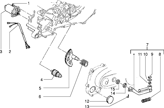 Piaggio Zip Type 3 – Startmotor Kickstarter – Fresh Parts