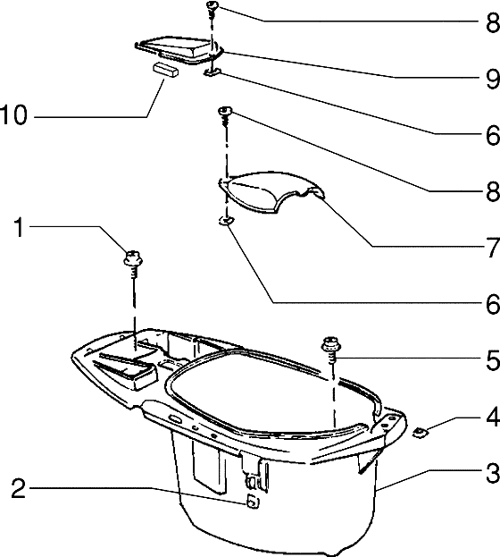 Piaggio Zip Type 3 – Vak Voor Veiligheidshelm – Fresh Parts