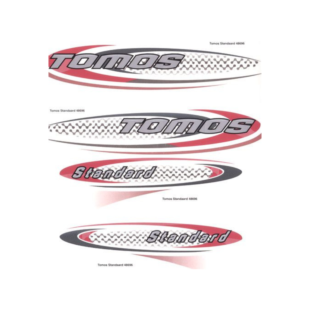Sticker set Red/Black/Zwilver Tomos Standard – Fresh Parts